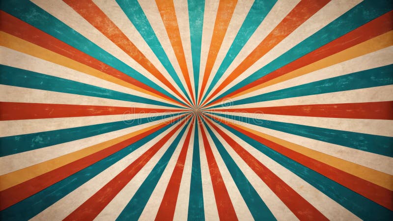 Retro Radiating Stripes Background Design for Vintage Projects ...