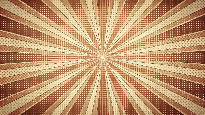 Retro Radiating Sunburst Pattern with Vintage Texture and Dotted Design ...