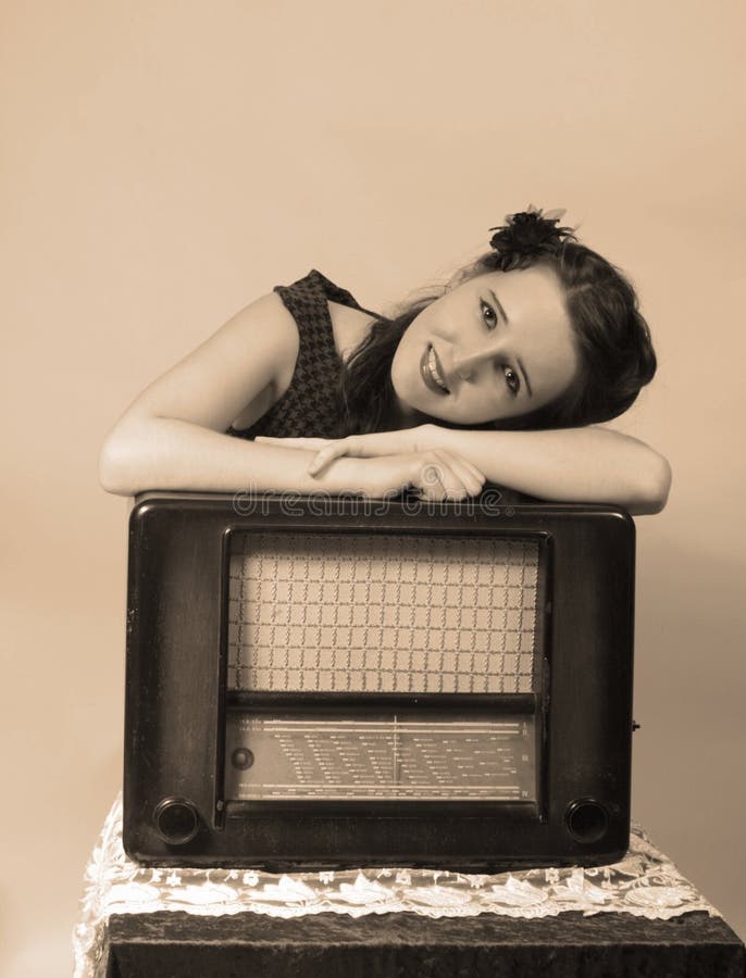 Retro radio stock photo. Image of style, history, happy - 21018734