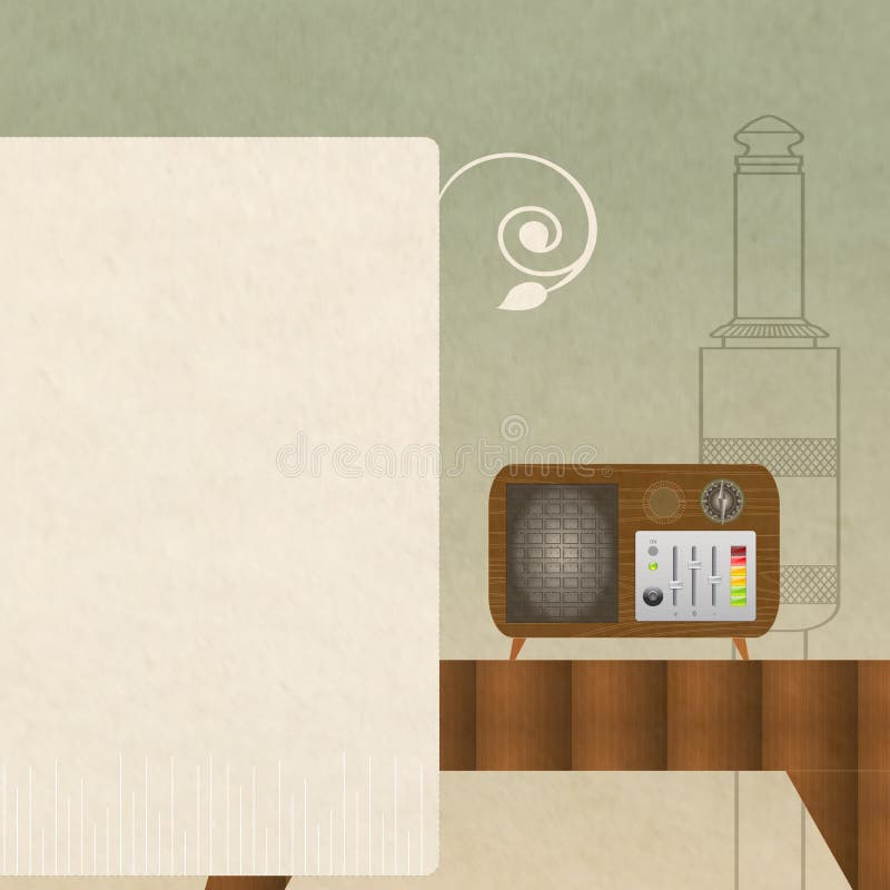 Retro CB radio stock vector. Illustration of connect, sound - 8322505