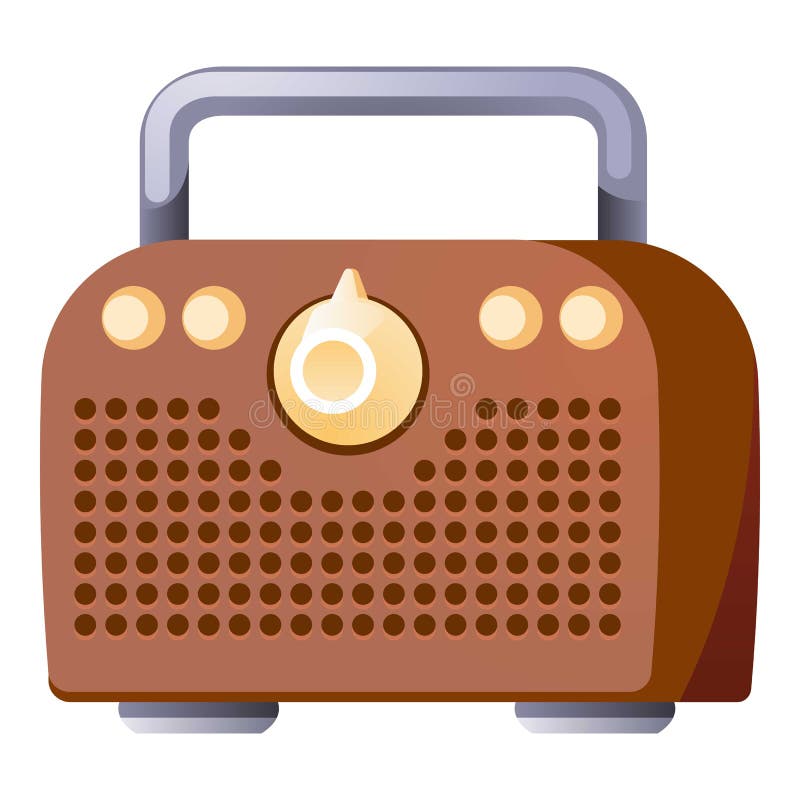 Retro Radio Icon, Realistic Style Stock Vector - Illustration of ...
