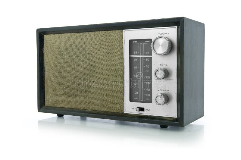 Retro Radio (Clip path) stock image. Image of classic - 22251255
