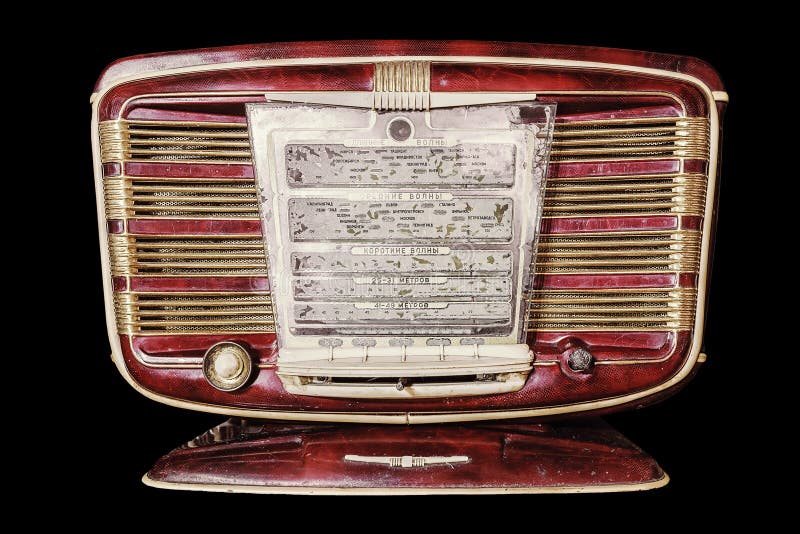 Retro Radio . Display Panel Inscriptions In Russian: Waveband De Stock ...