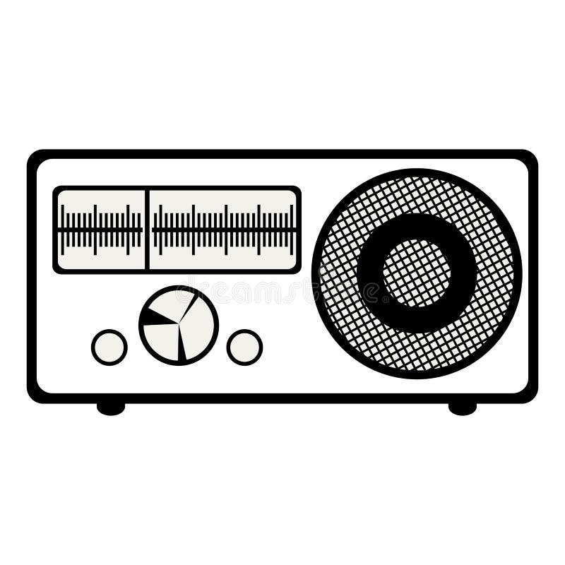 Retro Radio Poster Isolated Icon Design Stock Vector - Illustration of ...
