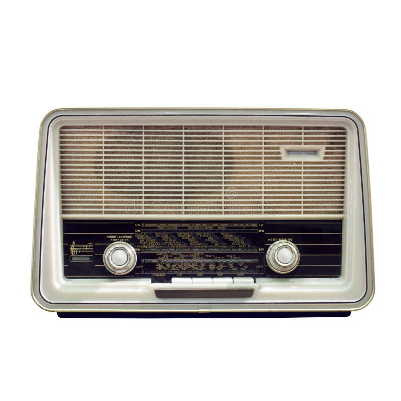 Classic Blue Retro Radio Isolated Stock Photo - Image of styled, style ...