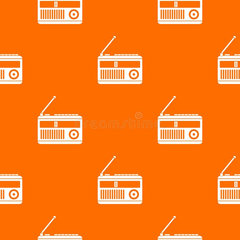 Retro Radio Pattern Seamless Stock Vector - Illustration of audio ...