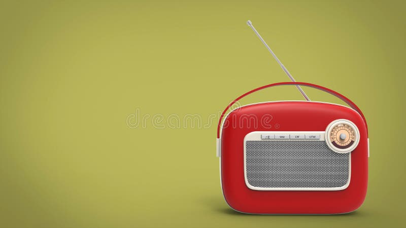 Retro radio rossa d'annata illustrazione di stock. Illustrazione di ...