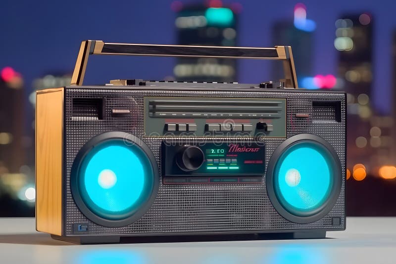 Retro Radio Tape Recorder. Neural Network AI Generated Stock Image ...