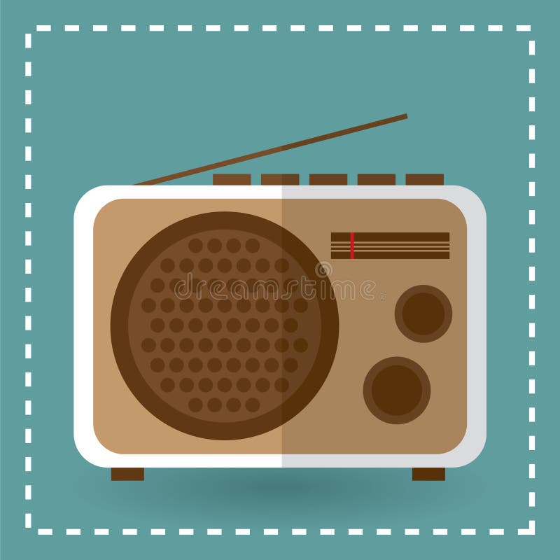 Retro Radio. Vector Illustration Decorative Design Stock Vector ...