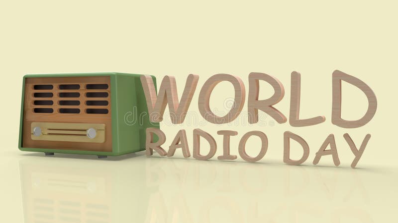 The Retro Radio for World Radio Day Content 3d Rendering Stock ...