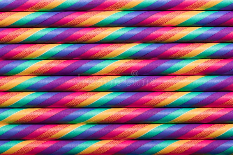 Retro Rainbow Abstract Straws Row Background Stock Image - Image of ...