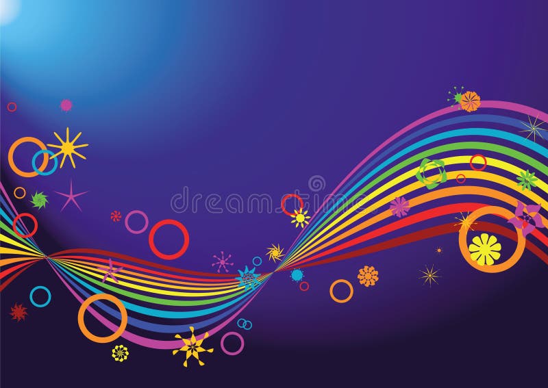 Retro rainbow background stock vector. Illustration of color - 4874444