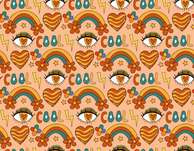 Rainbow Seamless Pattern. Colorful Children`s Endless Background ...