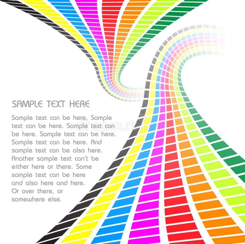 Retro rainbow waves stock vector. Illustration of multi - 8843305