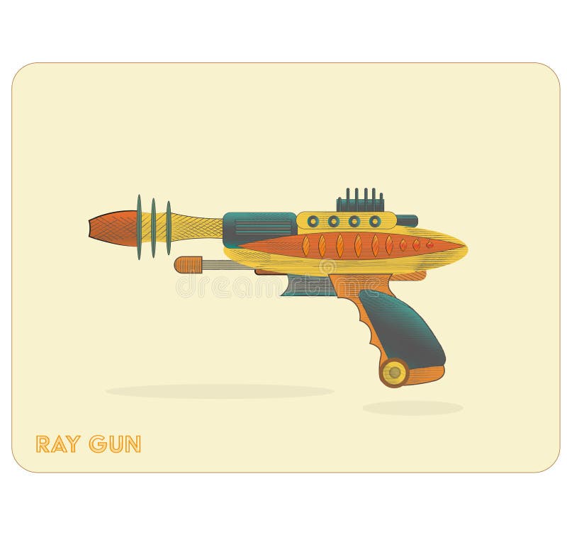 Futuristic Gun Blaster, Green and Black Space Handgun, Raygun of Alien ...