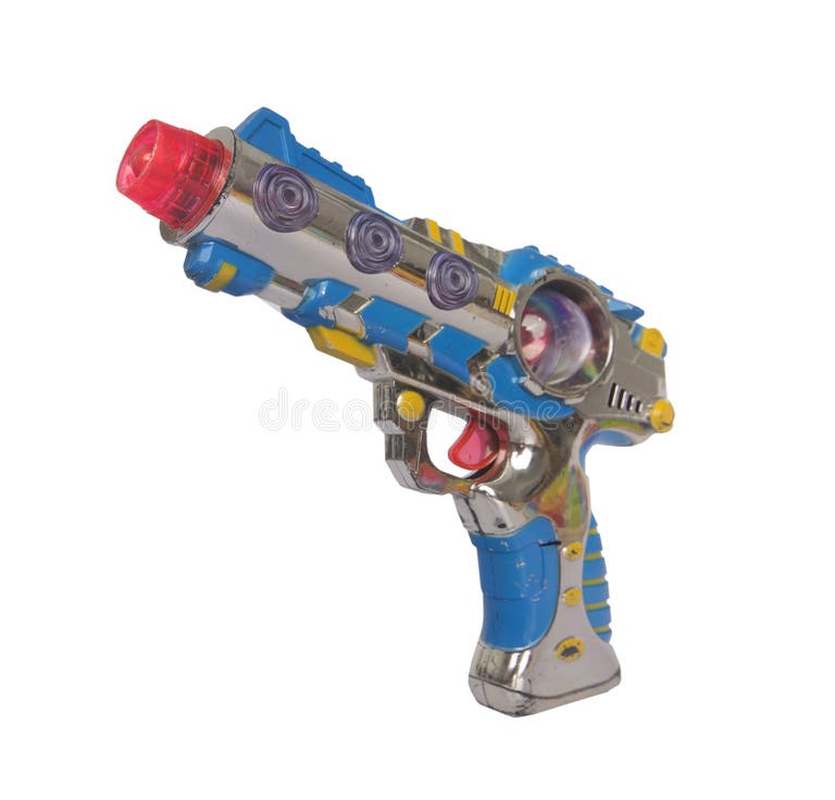 Retro ray gun on white stock photo. Image of energy - 130754820