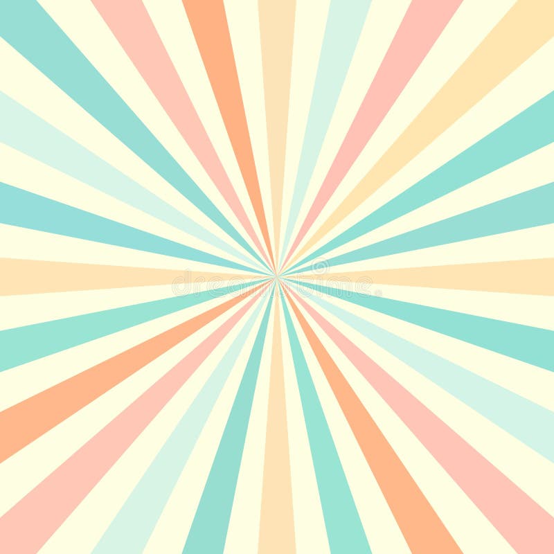 Retro Rays Background Sunburst Yellow Vector Background, Texture Sun ...