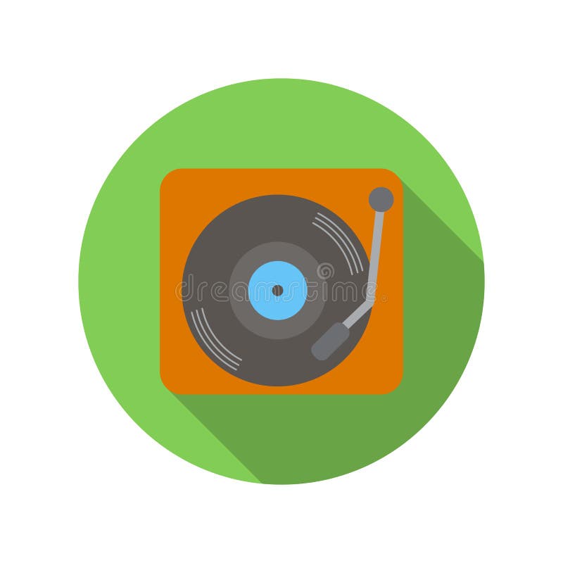 Retro Vinyl Record Flat Icon Stock Vector - Illustration of jockey ...