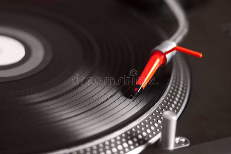 Retro Records. Closeup of a Turntable and Record. Stock Photo - Image ...