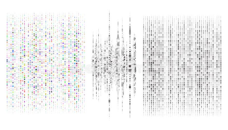 Retro Rectangle Geometric Halftone Gradient Pattern with Colorful ...