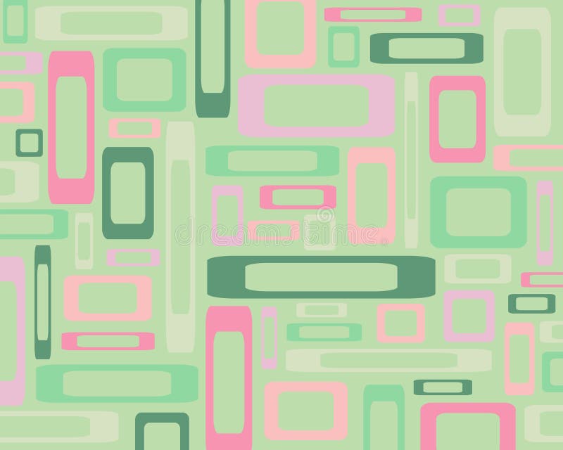 Retro Green Squares Background Stock Illustration - Illustration of ...