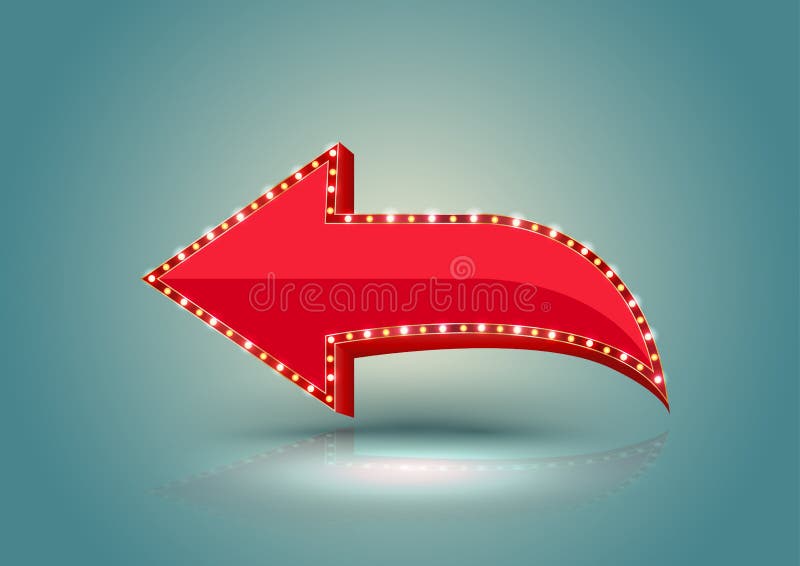 Retro red arrow stock vector. Illustration of design - 121014387