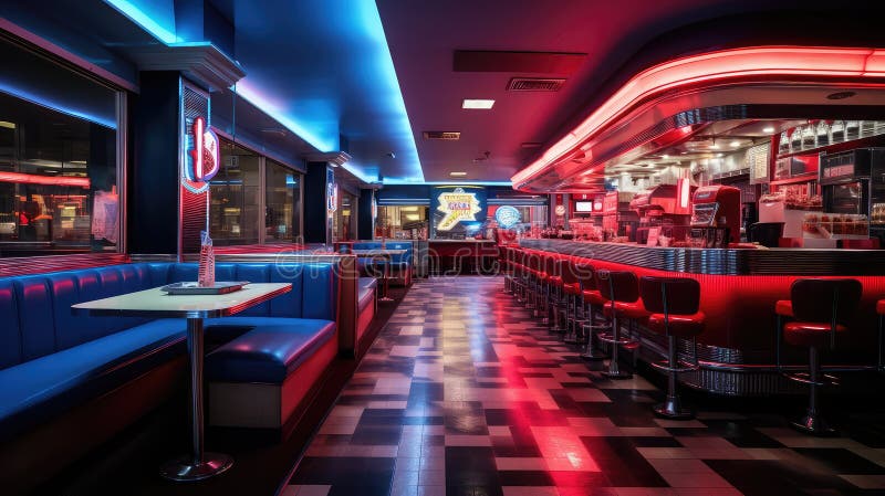 Retro red blue neon stock illustration. Illustration of glow - 383432599