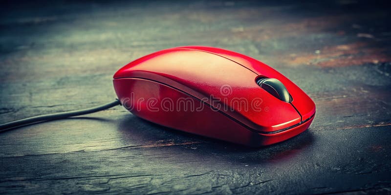 Retro Red Computer Mouse a Nostalgic Glimpse into the Past of Computing ...