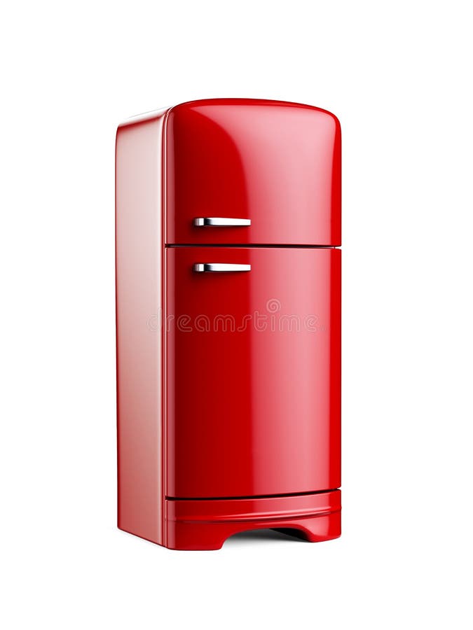Red Retro Refrigerator Stock Illustrations – 270 Red Retro Refrigerator ...
