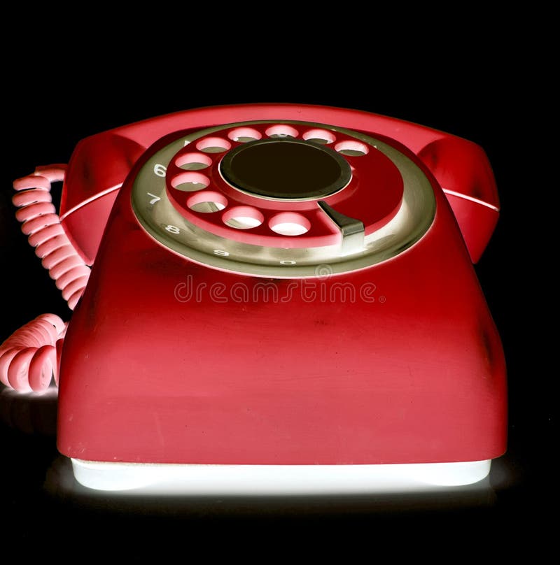 Retro red phone abstract stock image. Image of earphone - 124123485