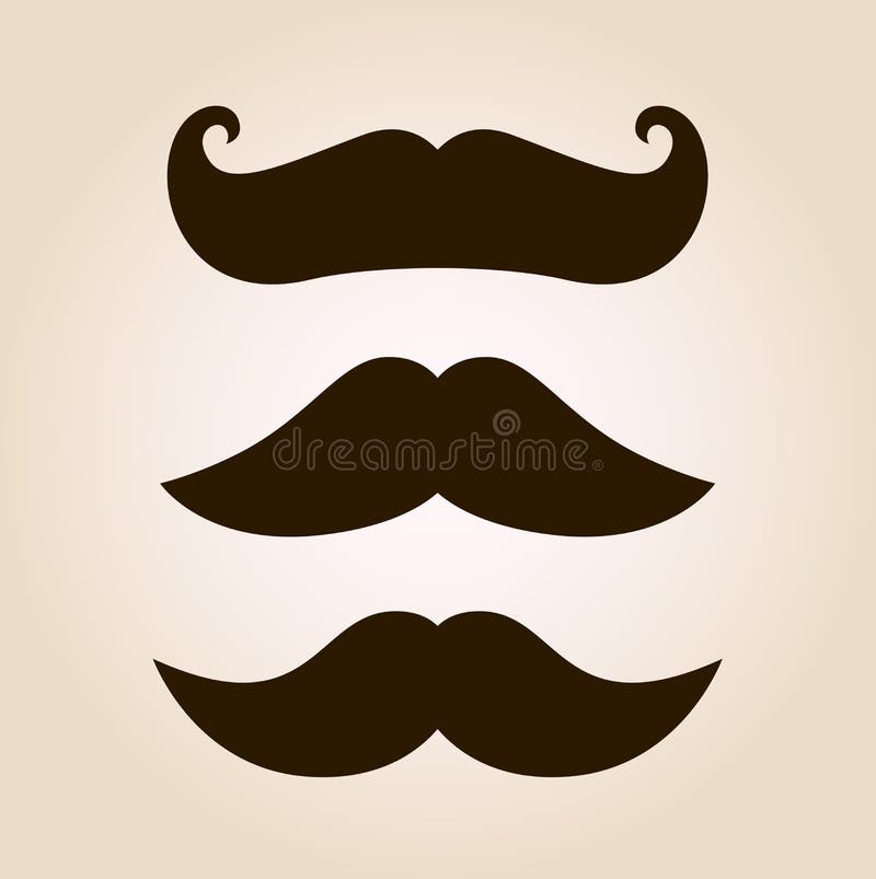 De Geïsoleerde Reeks Van De Snorsnor Pictogram De Grappige Valse ...