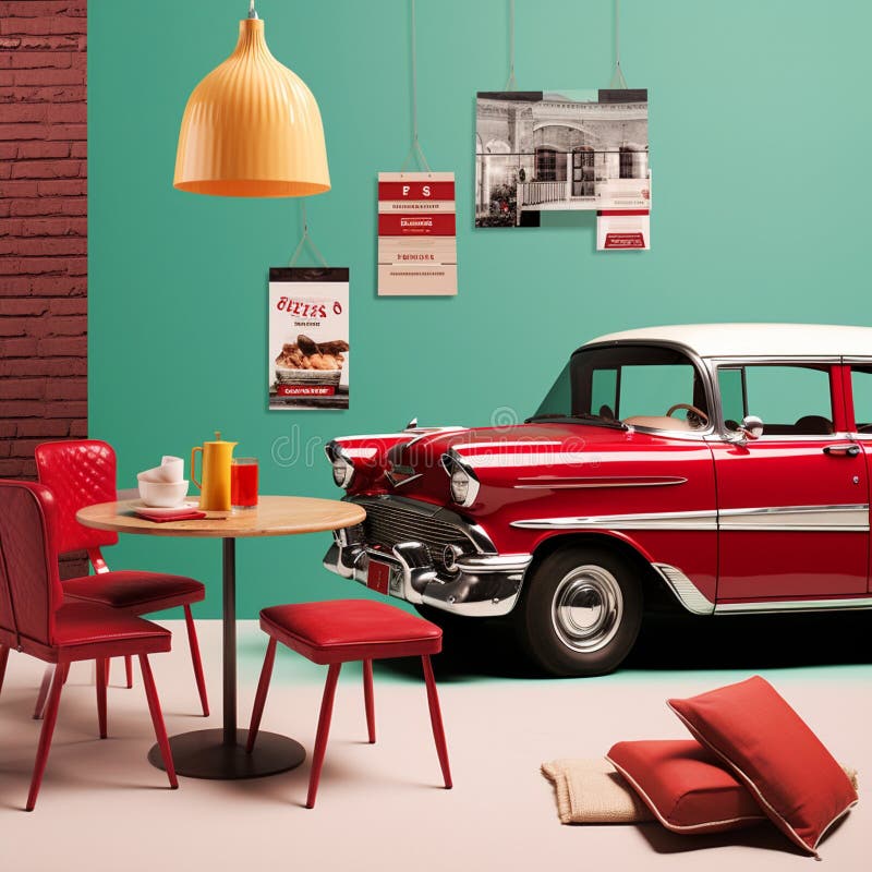 Retro Reminiscence: Vintage Design Moodboard Stock Illustration ...