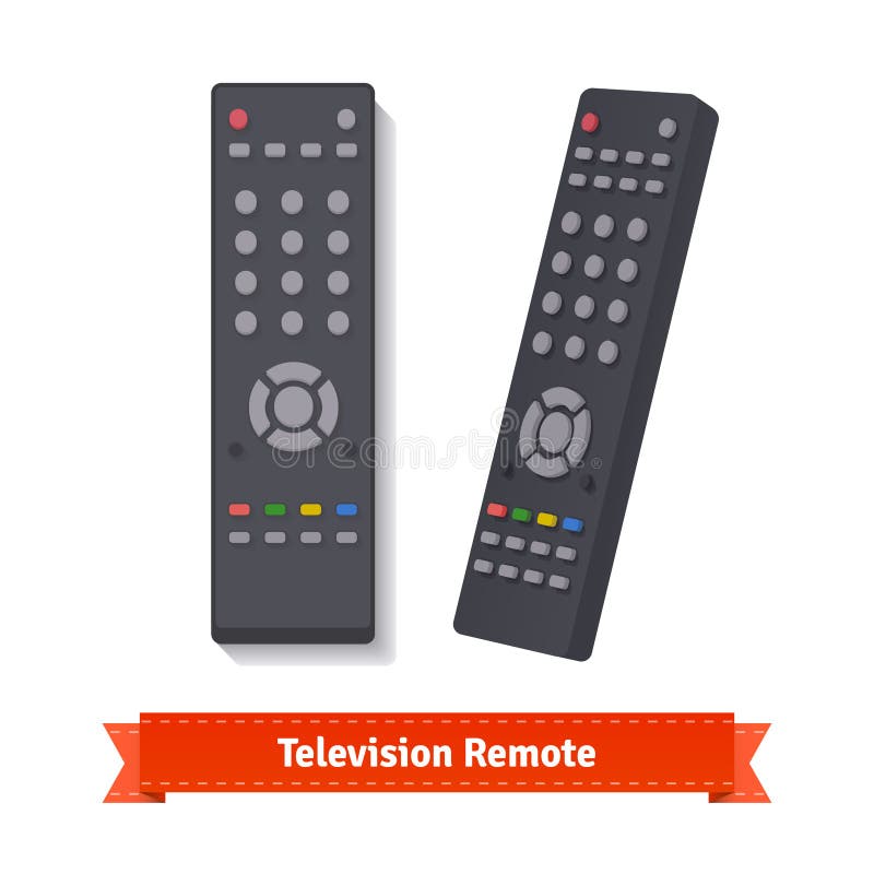 Retro Remote Control at Different Angles Stock Illustration ...