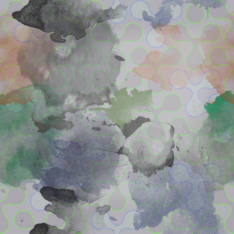 Retro Repetitive Wallpaper - Vintage Pattern - Bitmap Stock Image ...