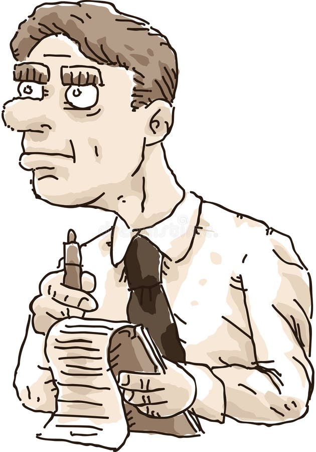 Retro Reporter stock illustration. Illustration of reporter - 41884275