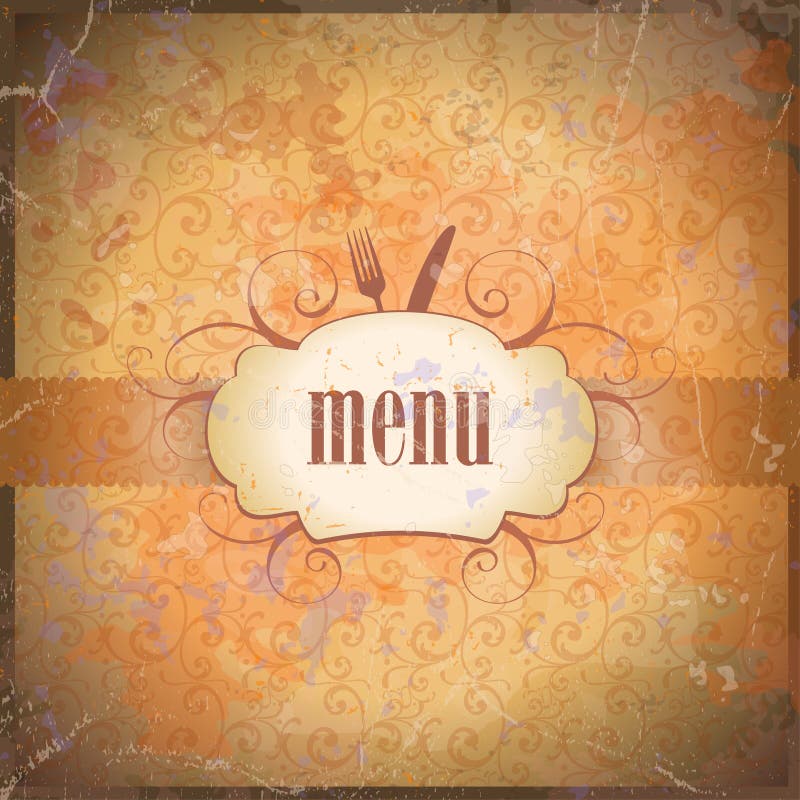 Retro Restaurant Menu Card Design. Stock Vector - Illustration of ...