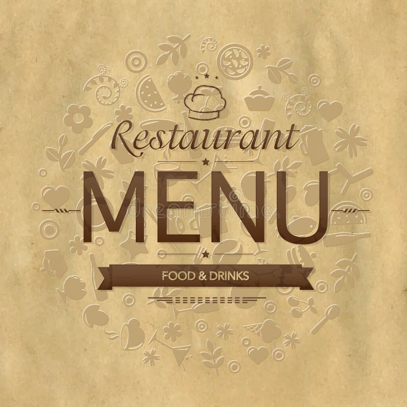 Retro Restaurant Menu Design Stock Vector - Illustration of design ...