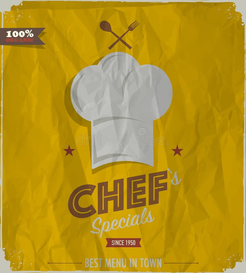 Retro restaurant poster stock vector. Illustration of special - 51256993