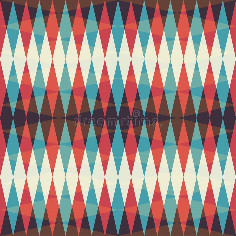 Red Rhombus Seamless Pattern with Grunge Effect Stock Vector ...