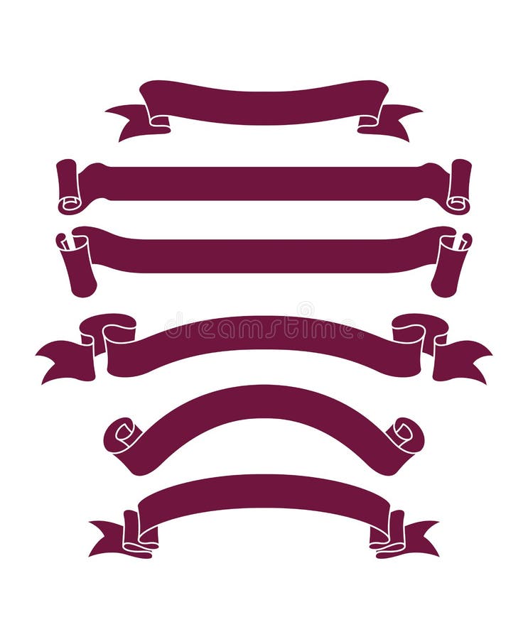 Retro Ribbon Vector Graphic Element Collection Stock Illustration ...