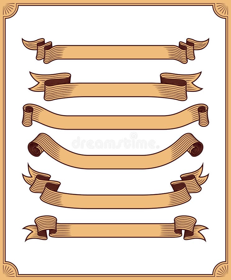 Retro Ribbon Vector Graphic Element Collection Stock Vector ...