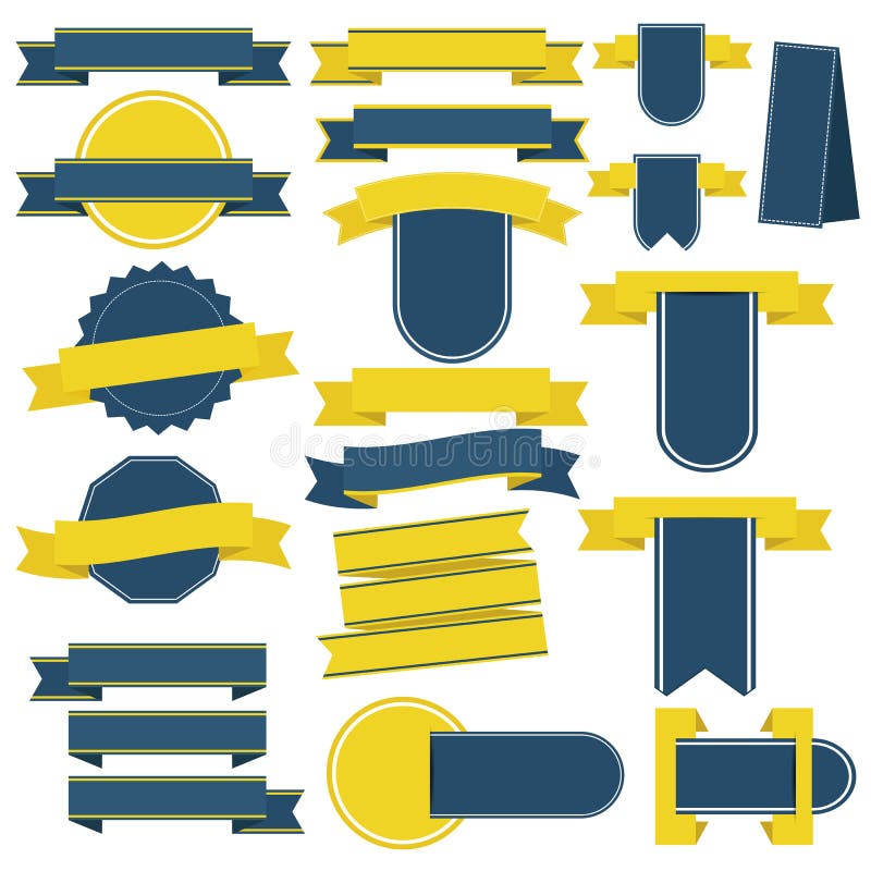 Retro ribbons and badges stock vector. Illustration of icon - 99737104