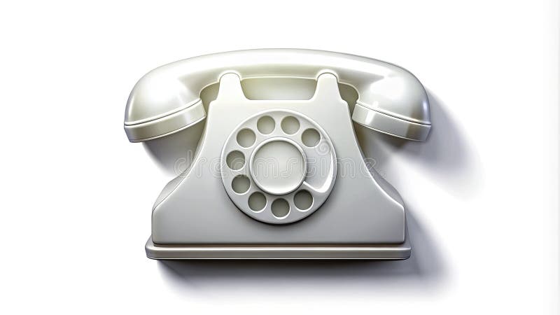 Retro Ringing Phone Icon Silhouette Minimalist Vector Graphic for ...