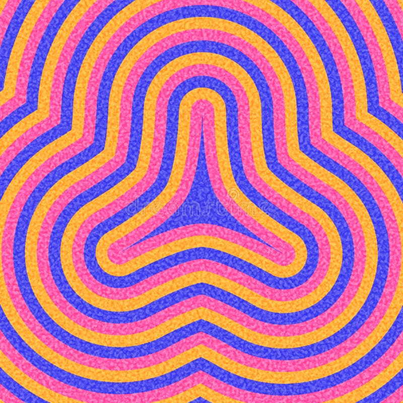 Retro Ripple Triangle Shape Design Stock Illustration - Illustration of ...