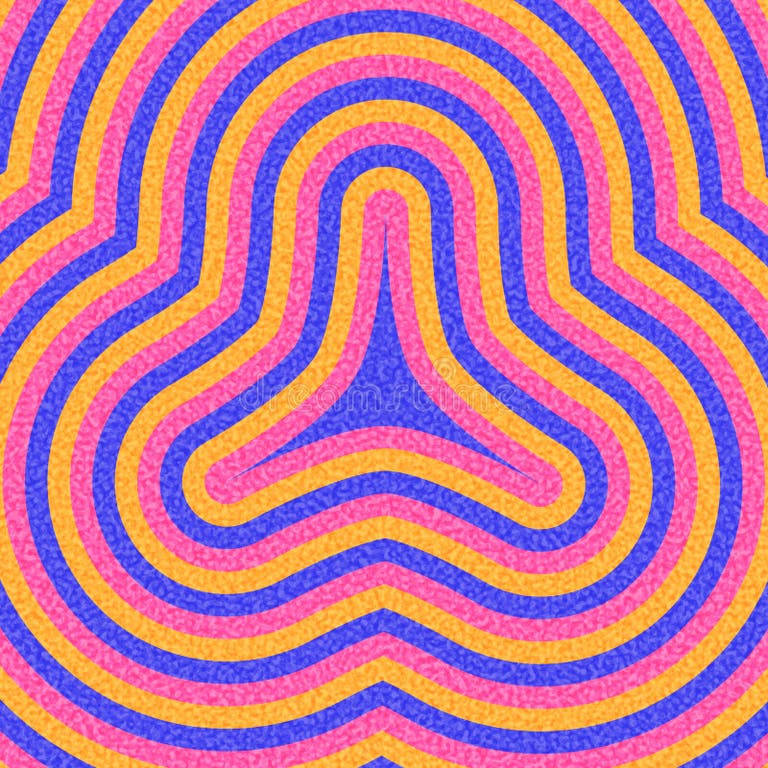 Retro Ripple Triangle Shape Design Stock Illustration - Illustration of ...