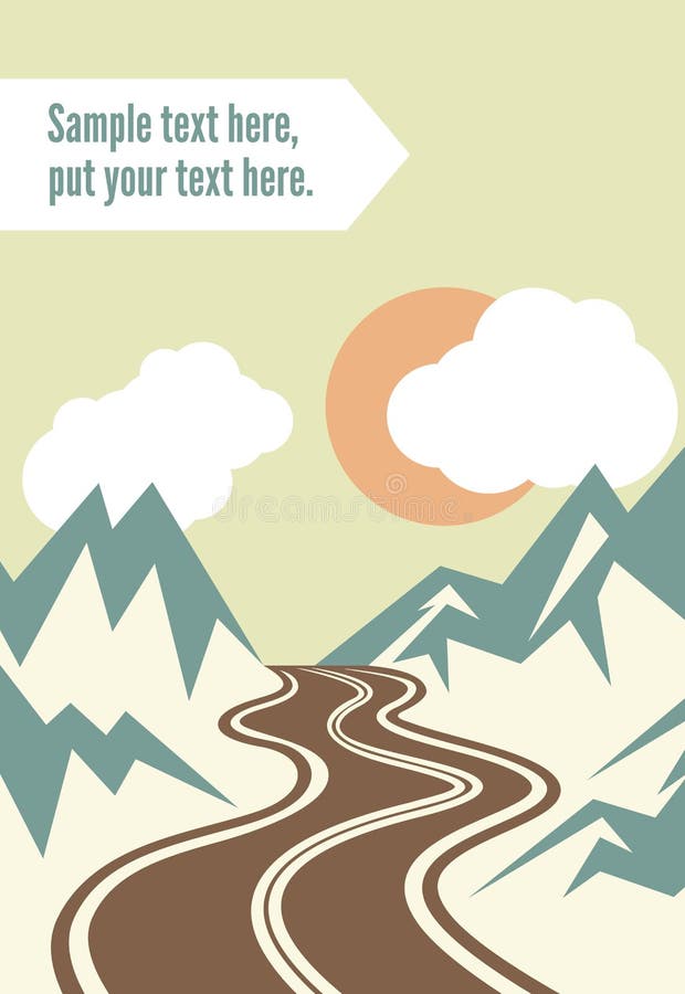 Retro road trip poster stock illustration. Illustration of infograph ...