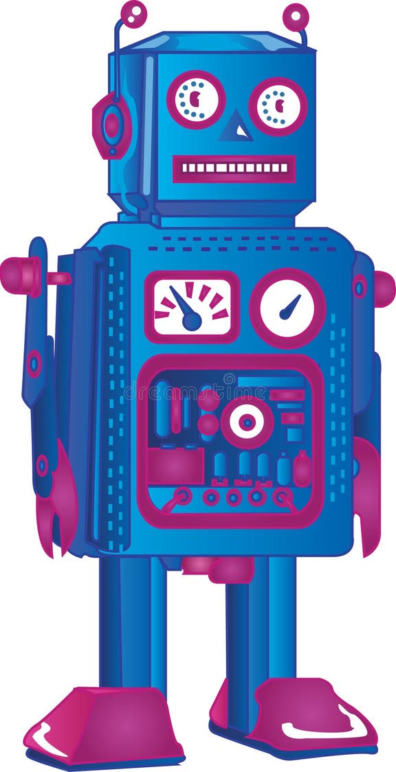 Retro Tin Toy Robot Stock Illustrations – 1,730 Retro Tin Toy Robot ...