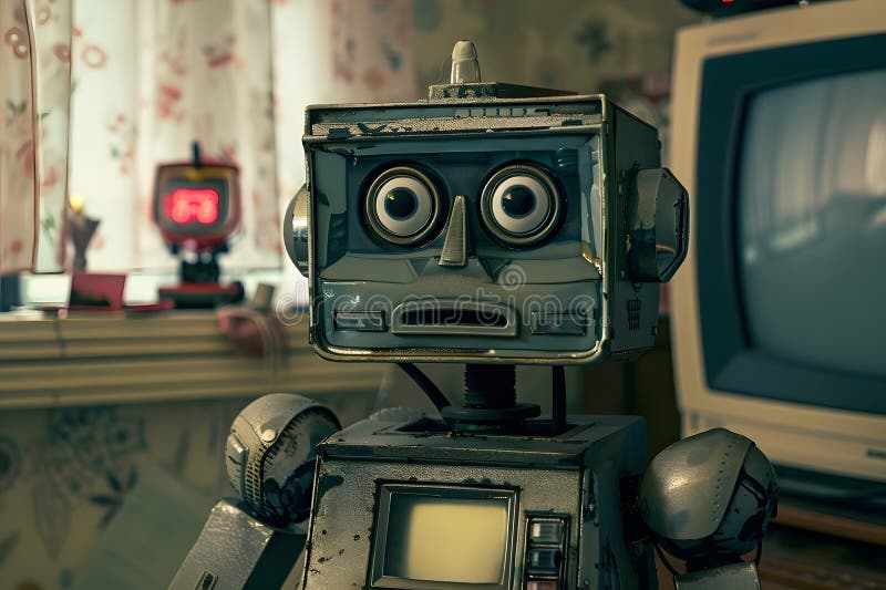 Retro Robot Awakening, a Vintage Machine Experiences Sentience in a ...