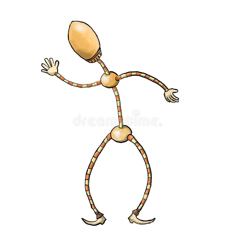 Retro robot character stock illustration. Illustration of worn - 78262406