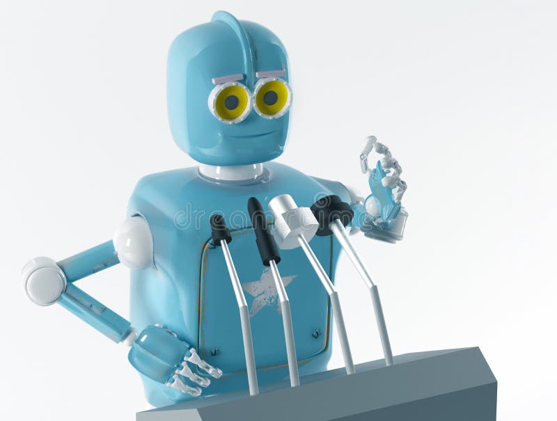 Retro Robot with a Rocket,render, 3d Stock Illustration - Illustration ...